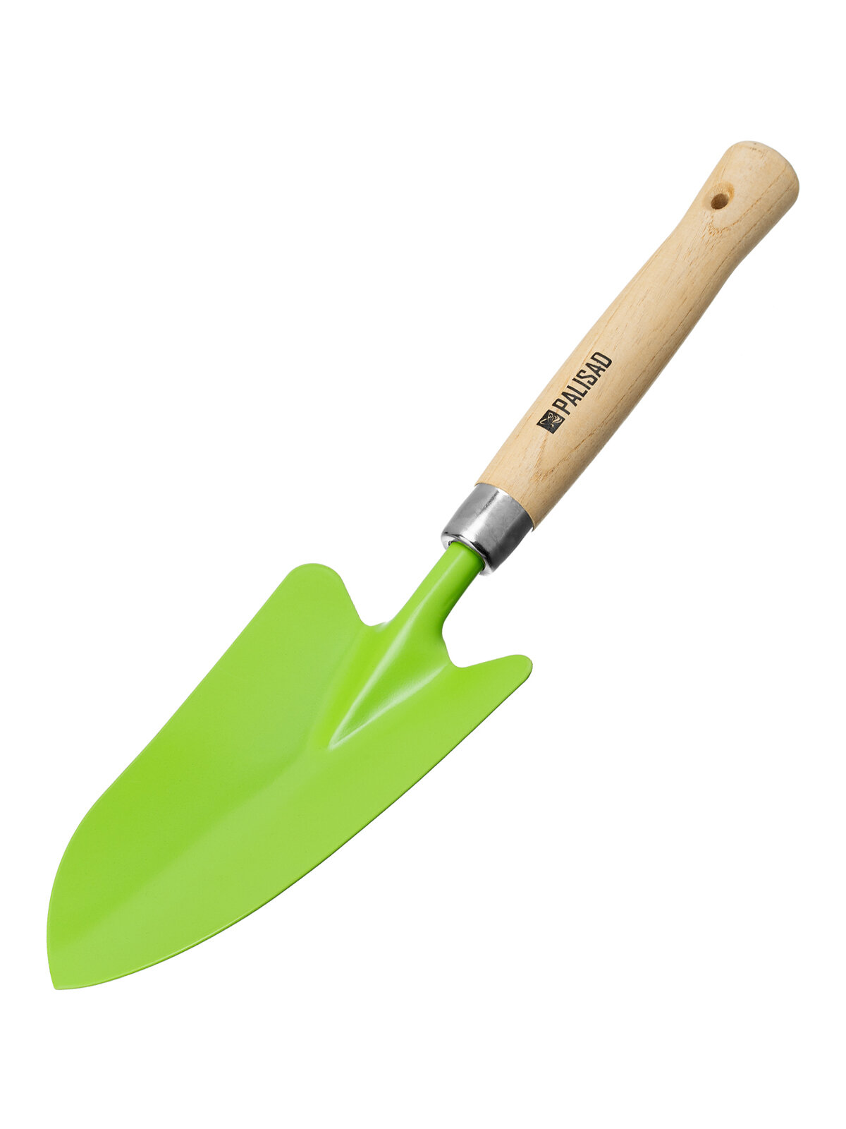 Совок посадочный узкий Palisad 85х380 мм, стальной, деревянная рукоятка 62606