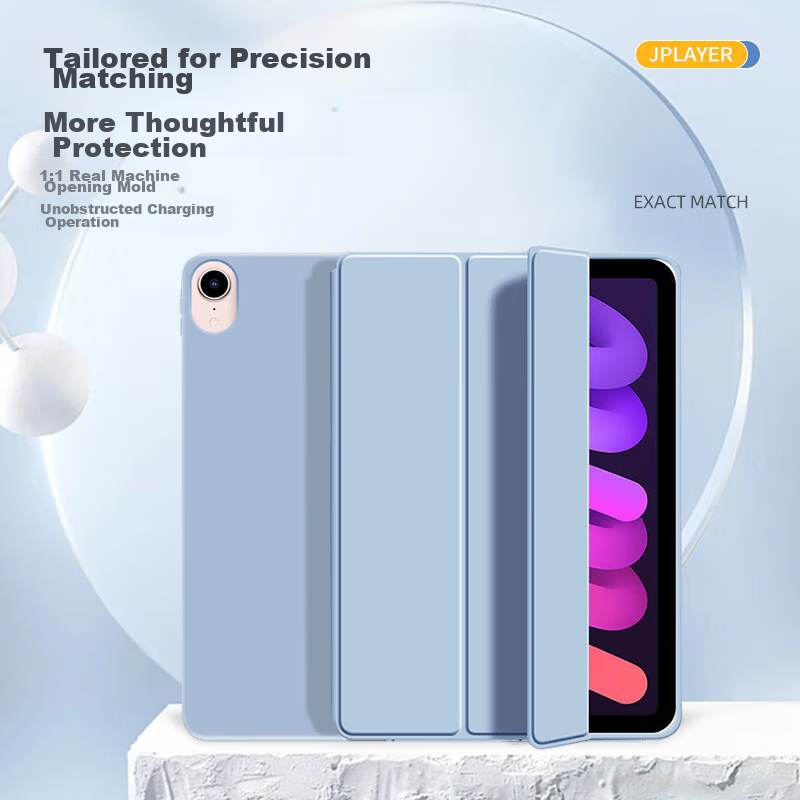 JPLAYER Huawei Matepad Air 12-Inch 2024 Tablet Protective Case, Honeycomb Tri-Fold Stand, Full Coverage Slim Case, Portable, Non-Slip, Shockproof Cover, Black