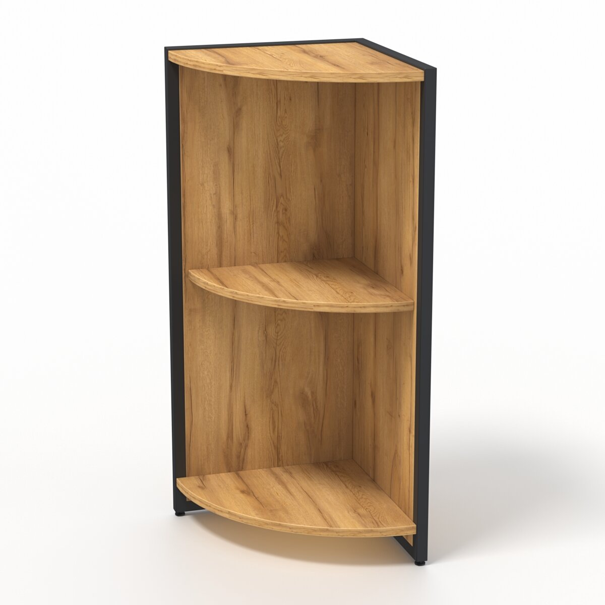 Угловой офисный стеллаж "Вектор" СР-21 "стронг" в стиле лофт, Дуб Золотистый