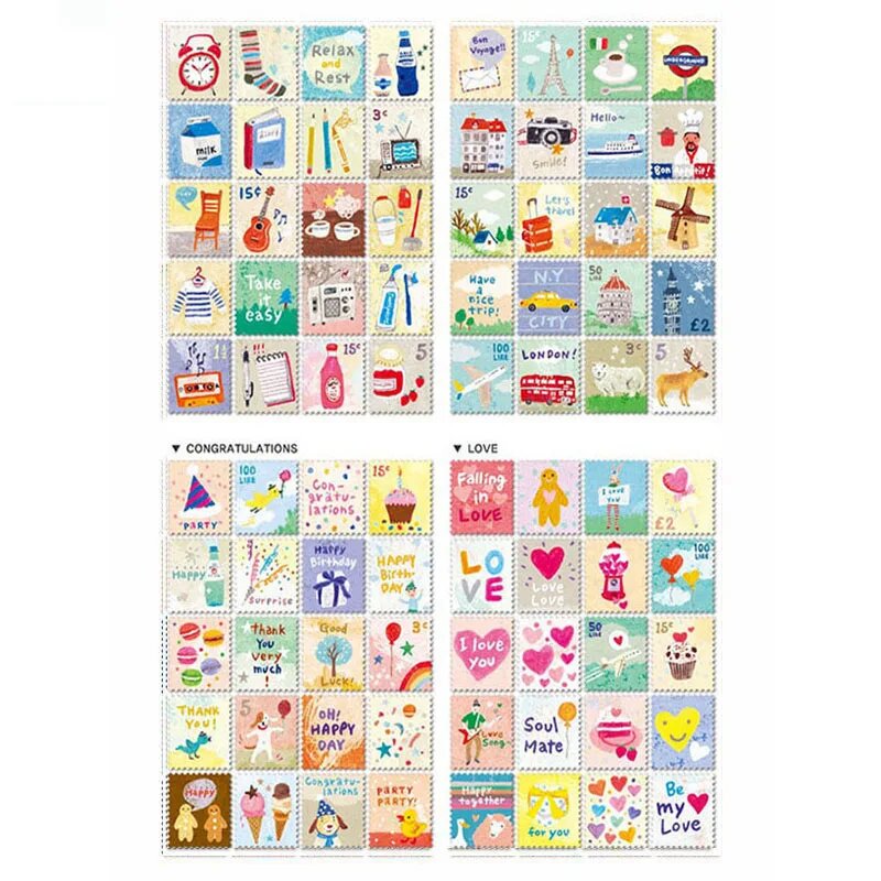 Стикеры для дневника XYDDJYNL, 80 шт, ретро, Лондон, Париж, Маленький принц Life stickers