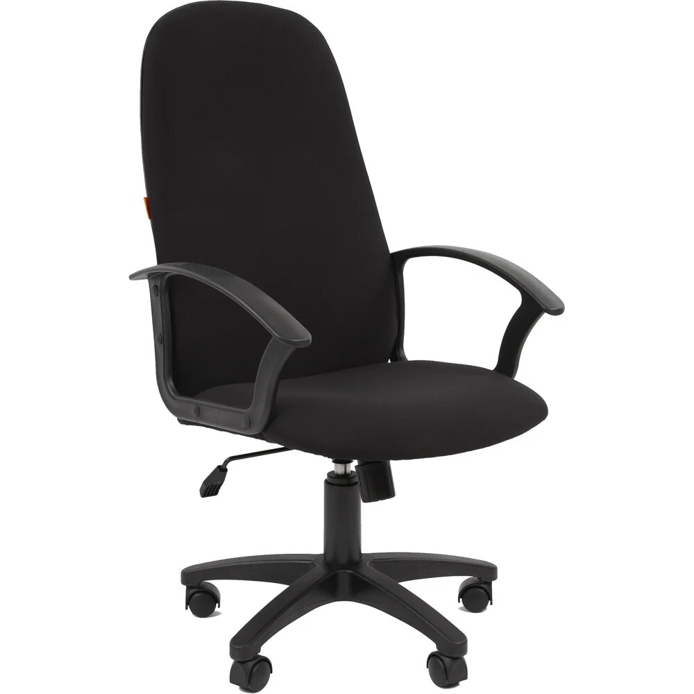 Офисное кресло CHAIRMAN 289 NEW ткань OS-01 черная, высота сиденья, подлокотники с упором, механизм качания и вращения