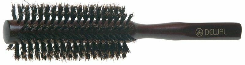 Брашинг Dewal PRO деревянный, с нат. щетиной темный d18/46 мм
