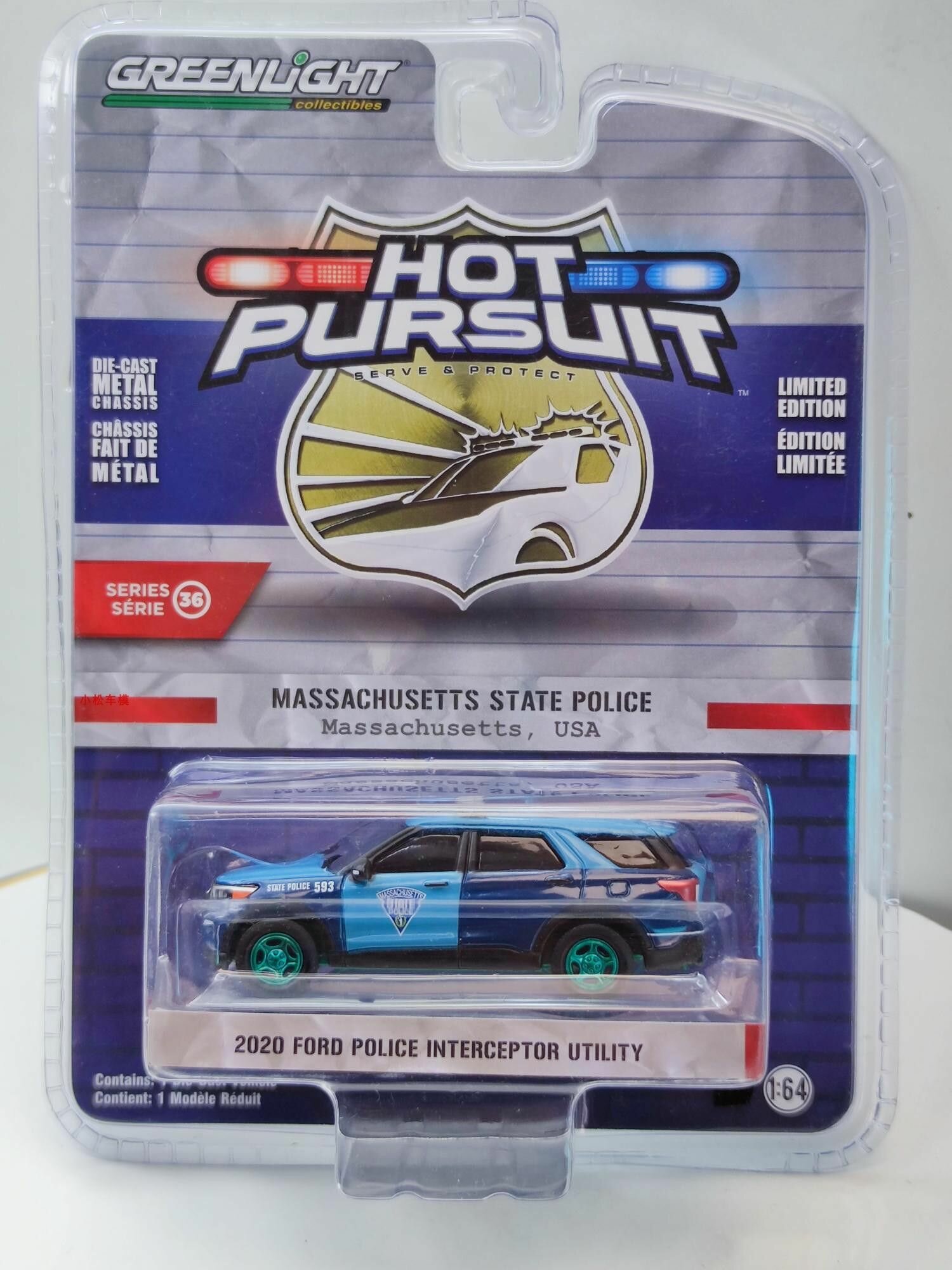 Машинка GreenLight 1/64 2020 Ford Explorer police car Green machine Special Die-cast Alloy Car Model Collection Toy Gift