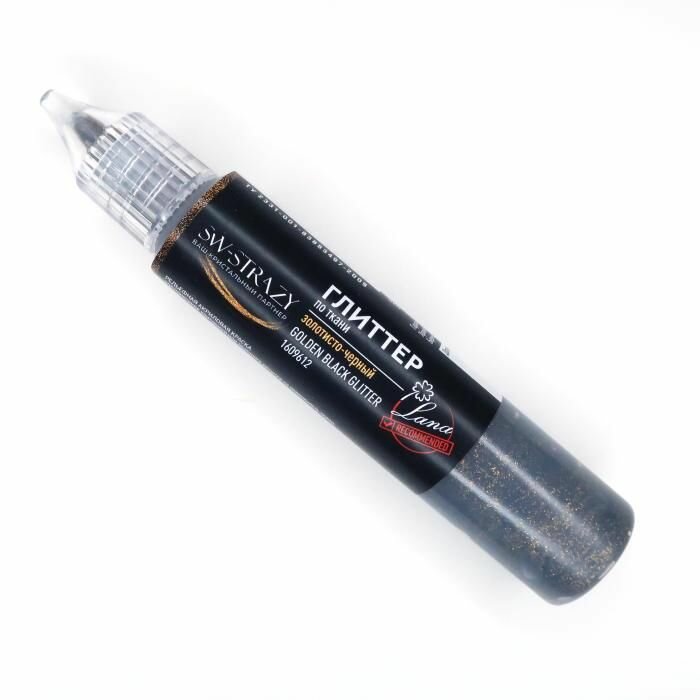 Глиттер по ткани Tair золотисто-черный 25 мл