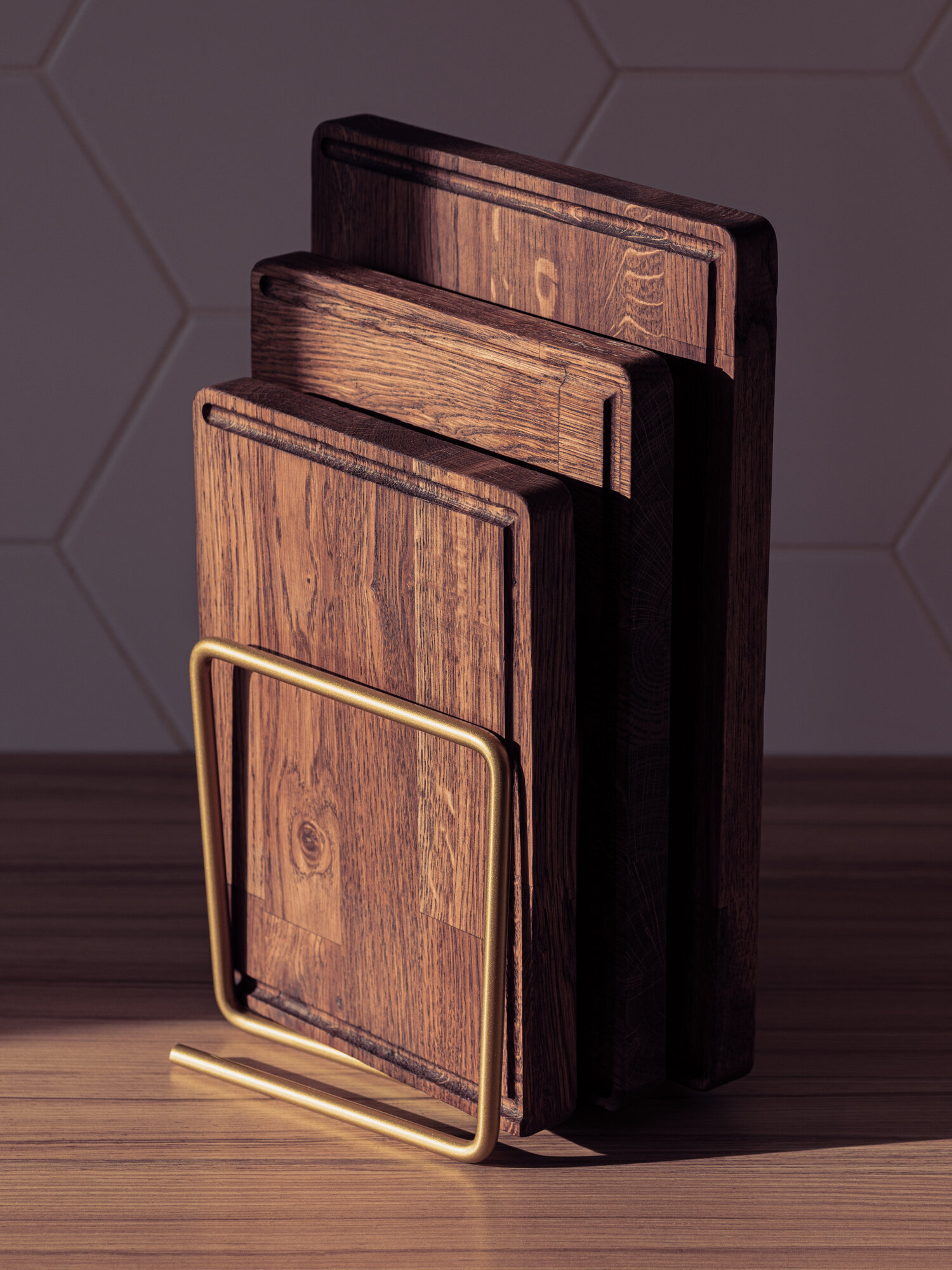 Подставка ilwi INT-W-DU-P-1/3 для разделочных досок настольная лофт