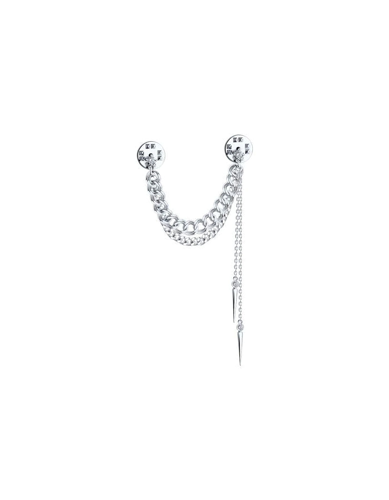 Брошь, серебро, 925 проба, родирование, фианит