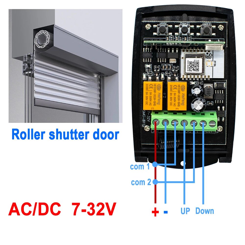 Умный дверной переключатель Scimagic-RC Zigbee 2 канала 7-32v Receiver