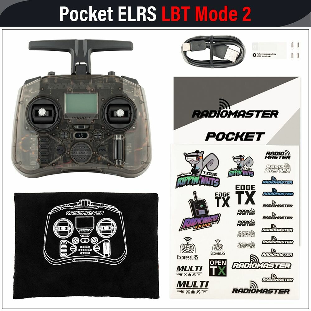 Карманный передатчик RADIOMASTER Pocket Hall ELRS LBT M2, пульт дистанционного управления для RC FPV