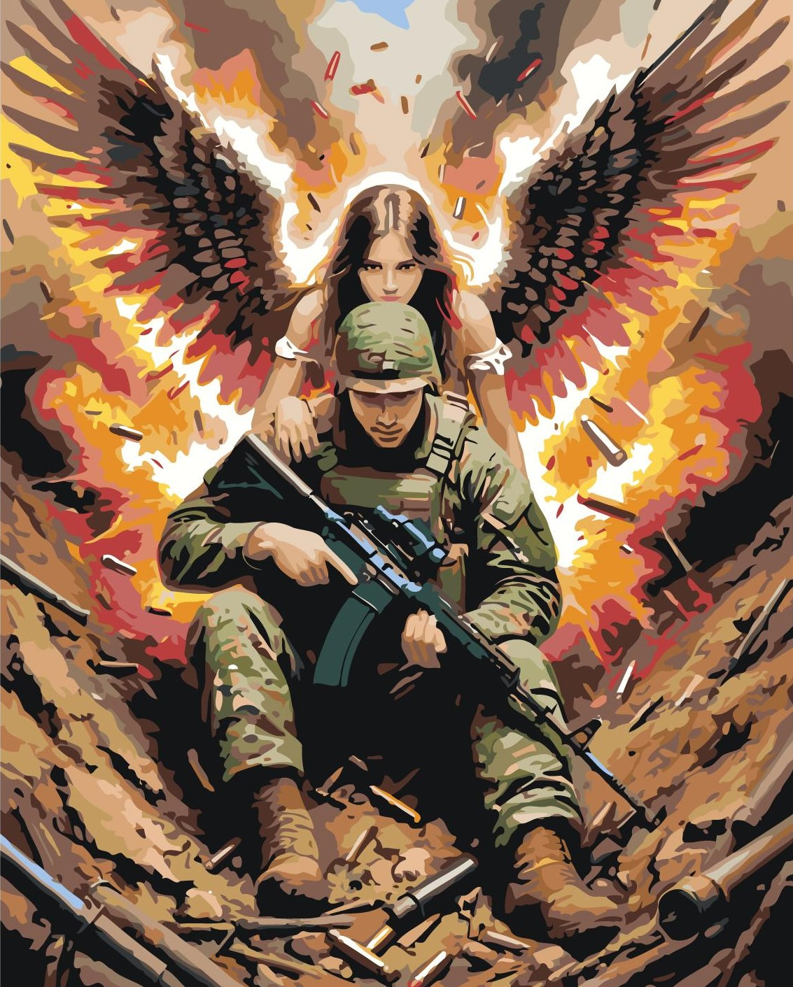 Картина по номерам Ангел хранитель