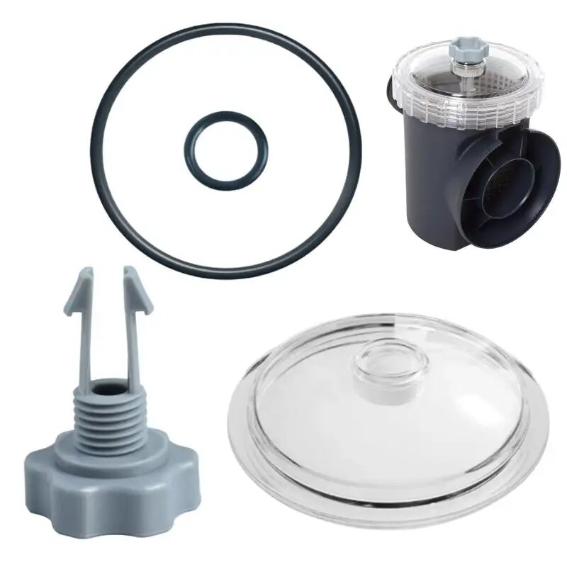 Сменная крышка насоса для бассейна, УФ-стойкие крышки для канистры с 2 уплотнительными кольцами и клапаном, детали системы фильтрации для бассейна