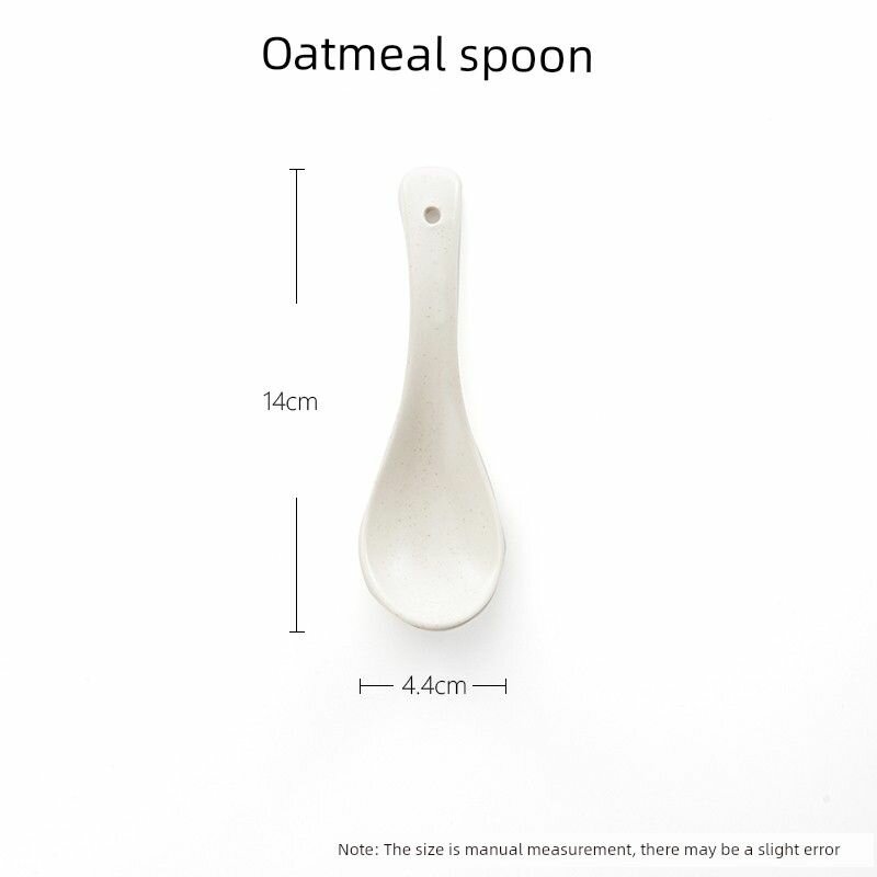 Керамическая ложка для супа в скандинавском стиле (овсянка)-