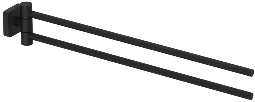 Полотенцедержатель Kludi Vela S 2597739 44,1 см, поворотный, двойной, черный матовый
