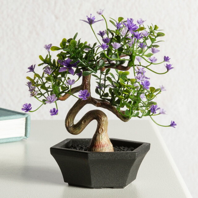 Искусственный Бонсай Цукуйоми 13 см фиолетовый, Summer Deco, 5010107