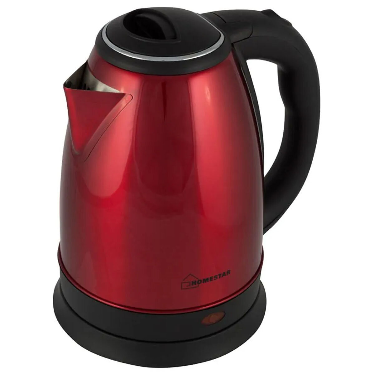Чайник Homestar красный, HS-1010, дисковый, стальной, 1500 Вт, 1,8 л