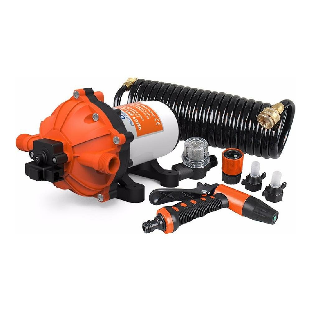 Комплект помывочный SeaFlo, 24V, 20 л/мин, 3 GPM, 4.8 BAR, 70 PSI