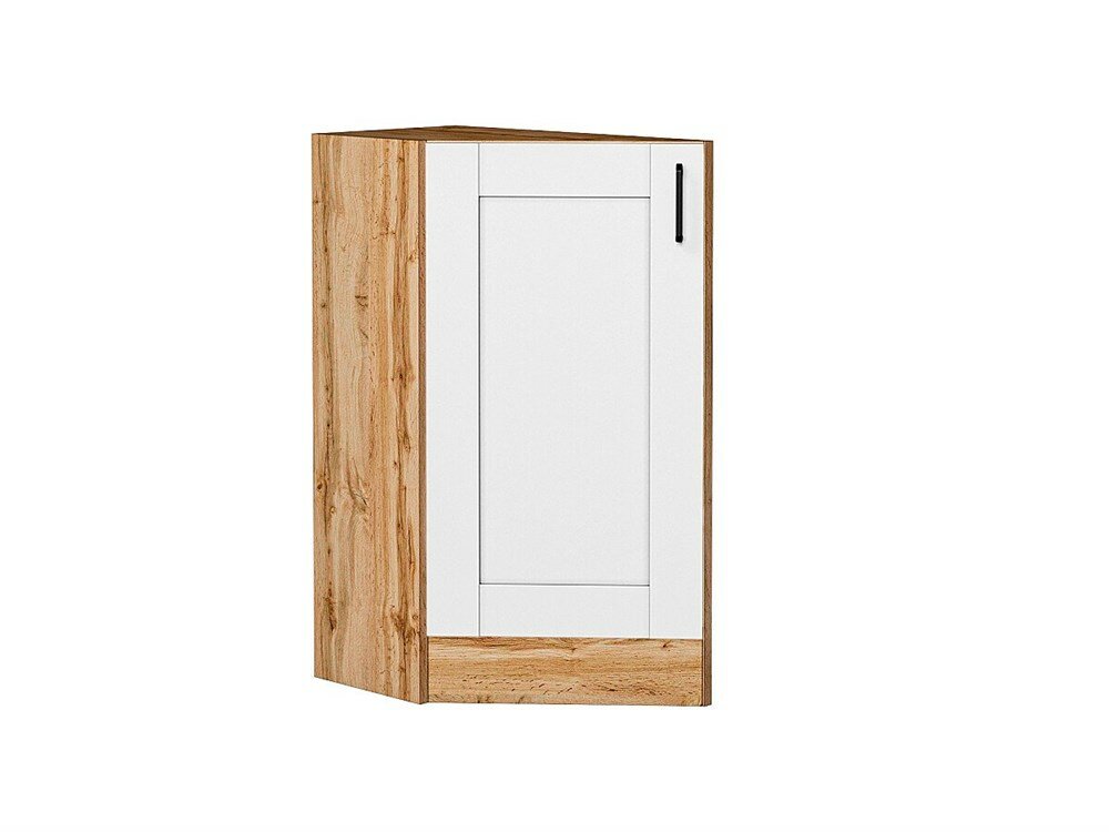 VVT Шкаф нижний торцевой Лофт Дуб Вотан, Super White В*Ш*Г 816*296*554, фасад МДФ Super White, корпус Дуб Вотан Super White