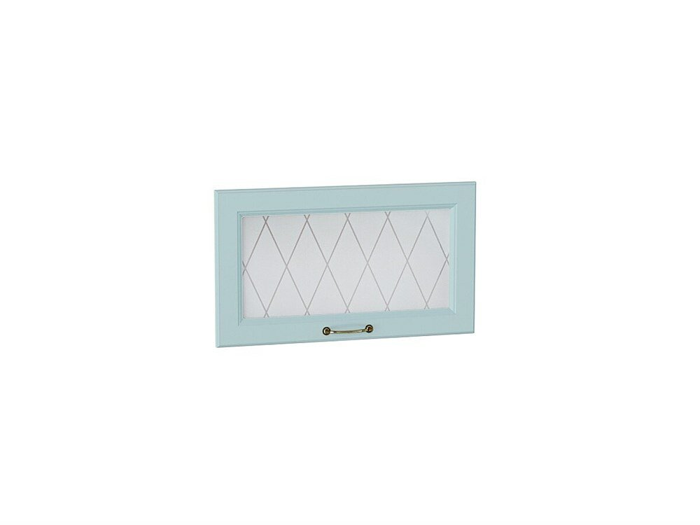 VVT Фасад Комплект фасадов Ницца со стеклом для каркаса Ф-86 ВГ600 Голубой, МДФ/Стекло Голубой, 354*596*16