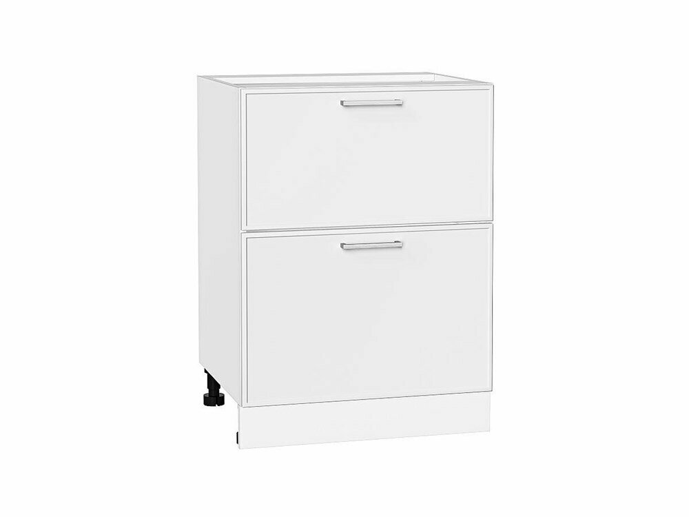 VVT Шкаф нижний с 2-мя ящиками Квадро Белый, Белый