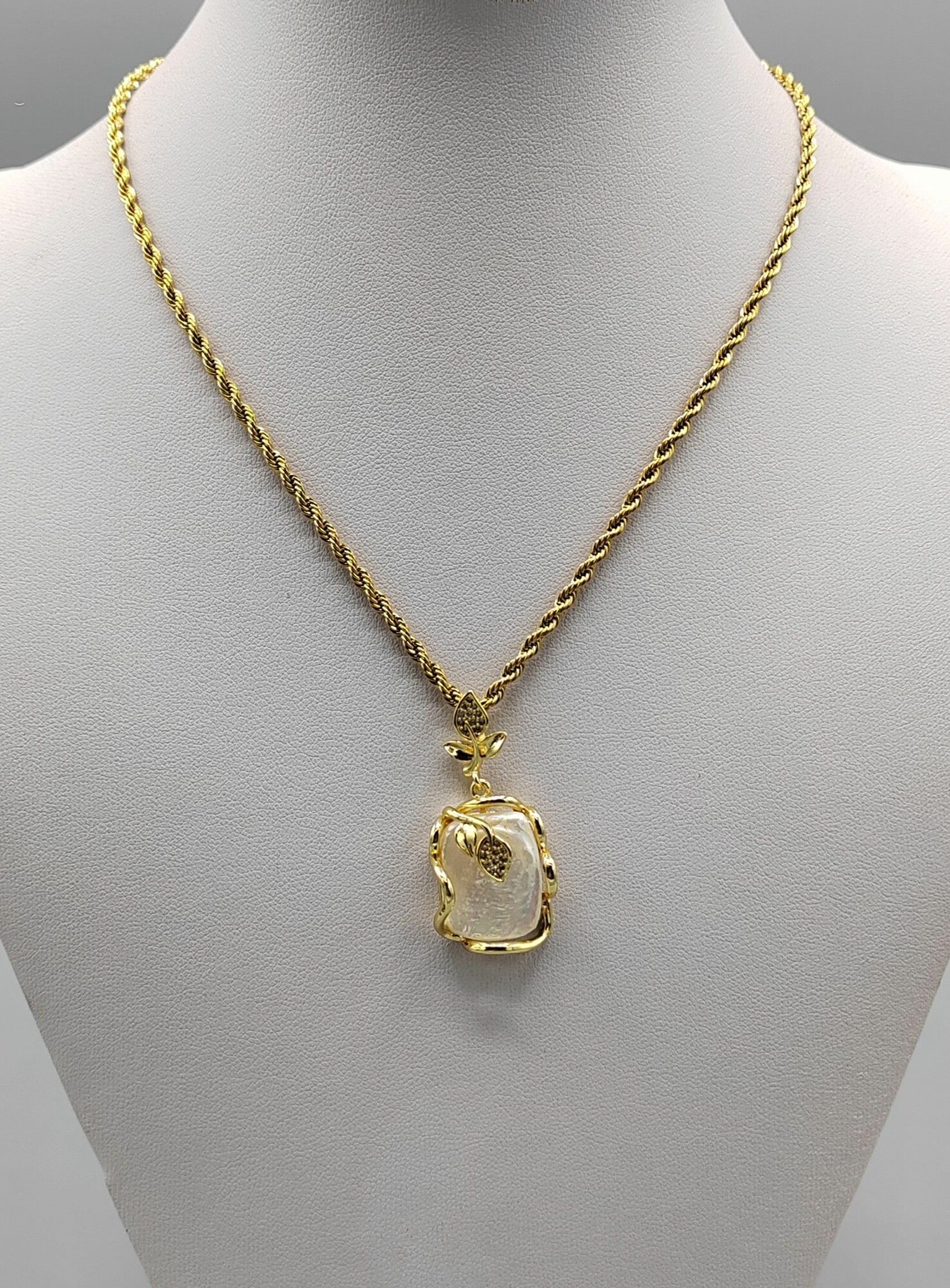 Колье, жемчуг культивированный, кристалл