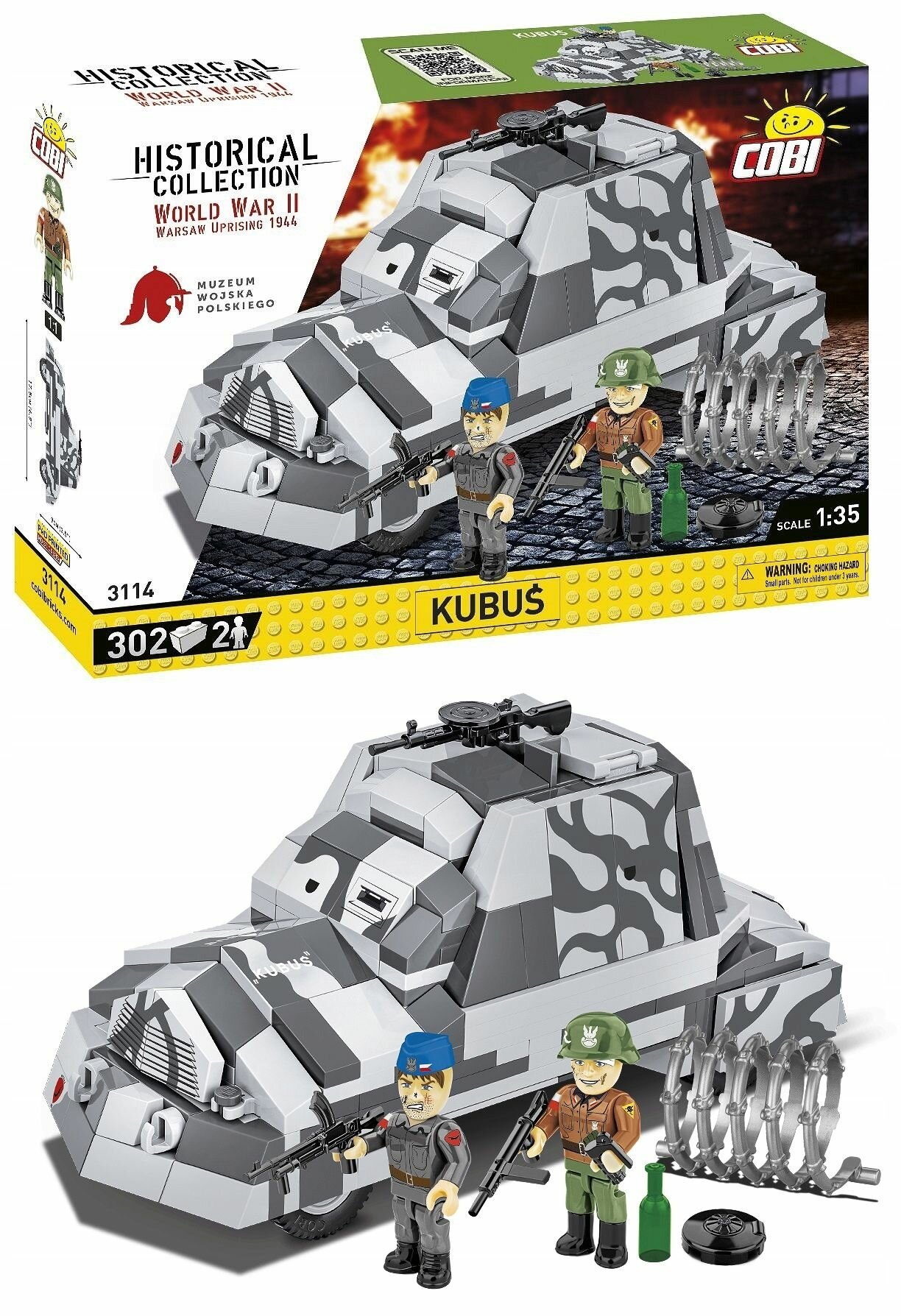 Конструктор Cobi "Броневик KUBUS" 3114, 302 детали, 17.5x9 см