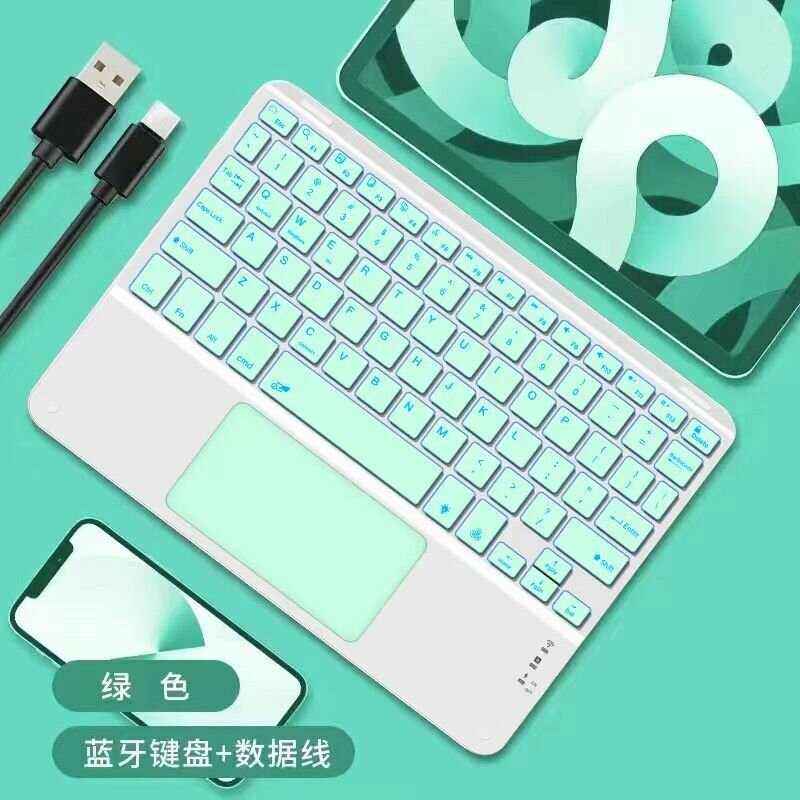 Клавиатура Bluetooth, сенсорная, с подсветкой, для iPad, телефона, планшета