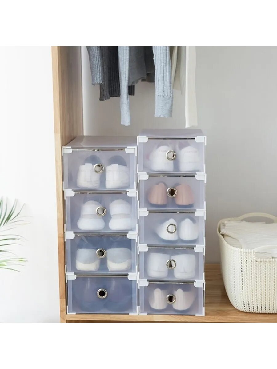 Набор вместительных коробок для обуви