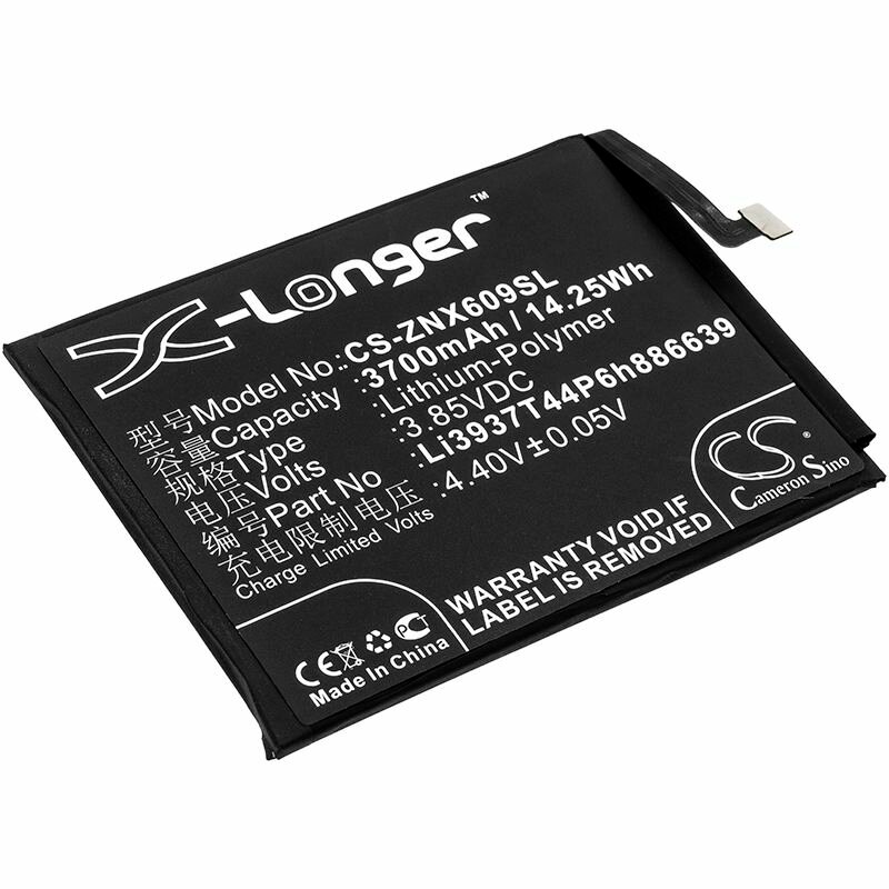 CS-ZNX609SL Категория Мобильный телефон, смартфон батарея Подходит для бренда Нубия Подходит модель NX609J, Red Magic, Red Magic Dual SIM, Red Magic Dual SIM TD-LTE 3700mAh / 14.25WhmAh 3.85V