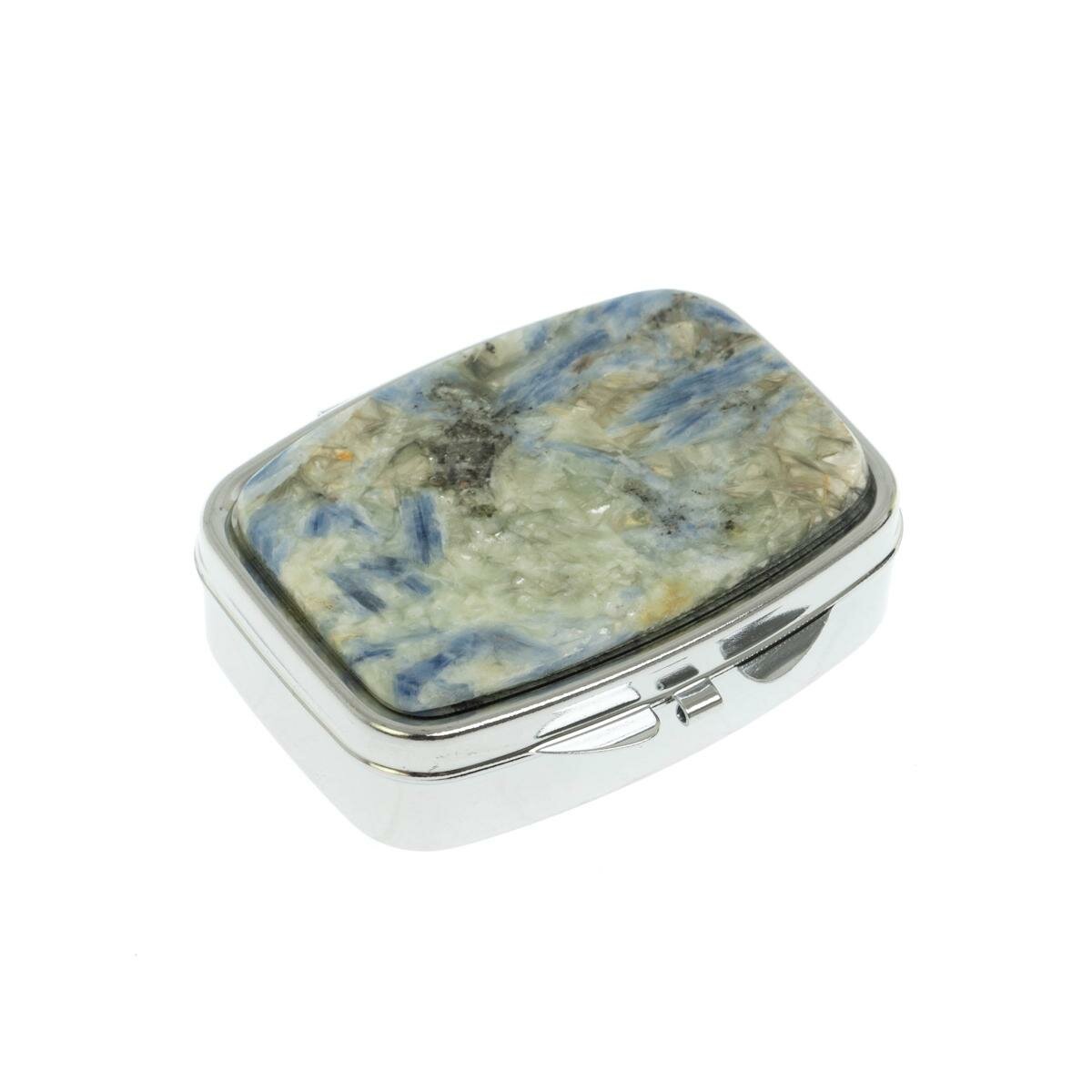 Таблетница на 2 отделения кианит цвет серебро 129618