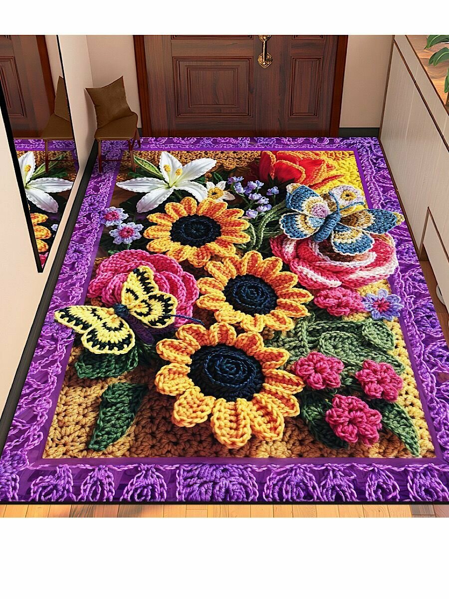 Коврики для ванной из шерстяной ткани, нескользящие, износостойкие, грязеотталкивающие, впитывающие коврики40x60