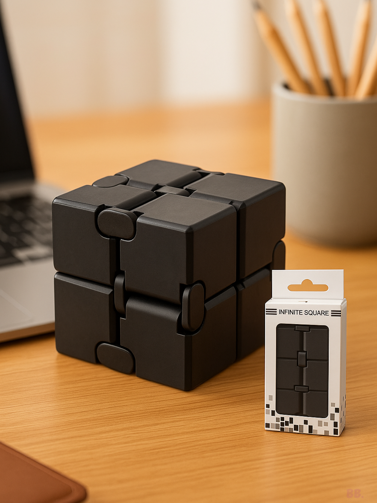 Бесконечный куб Infinity, антистресс-игрушка для детей и взрослых, черный, 110 г