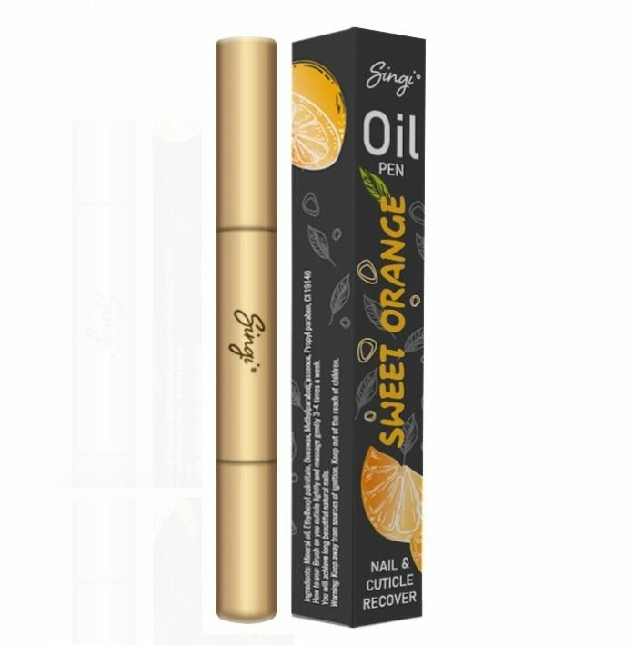 Singi Oil Pen Nail & Cuticle Recover Sweet Orange смягчающее масло-карандаш для кутикулы с ароматом апельсина (3мл.)