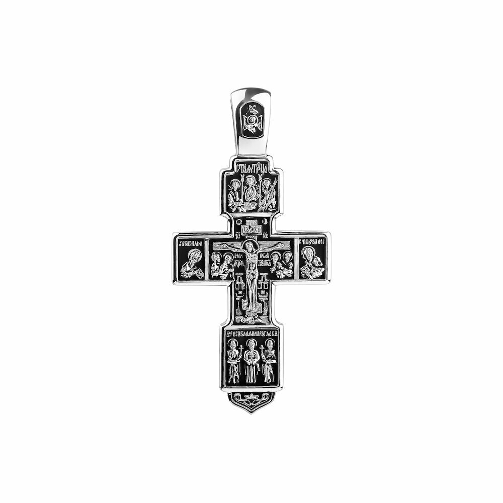 Крестик, серебро, 925 проба, родирование