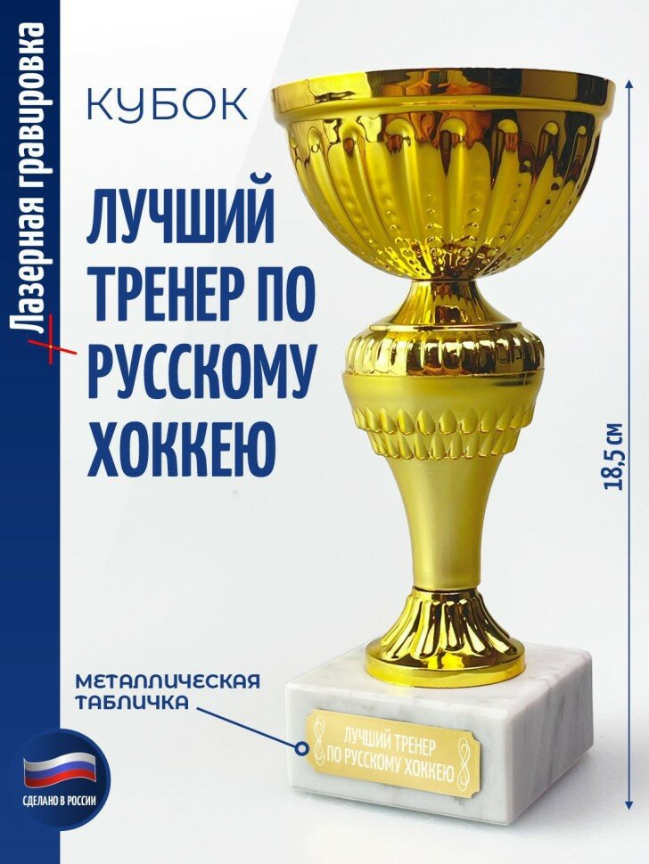 Кубок "Лучший тренер по русскому хоккею" (18,4 см)