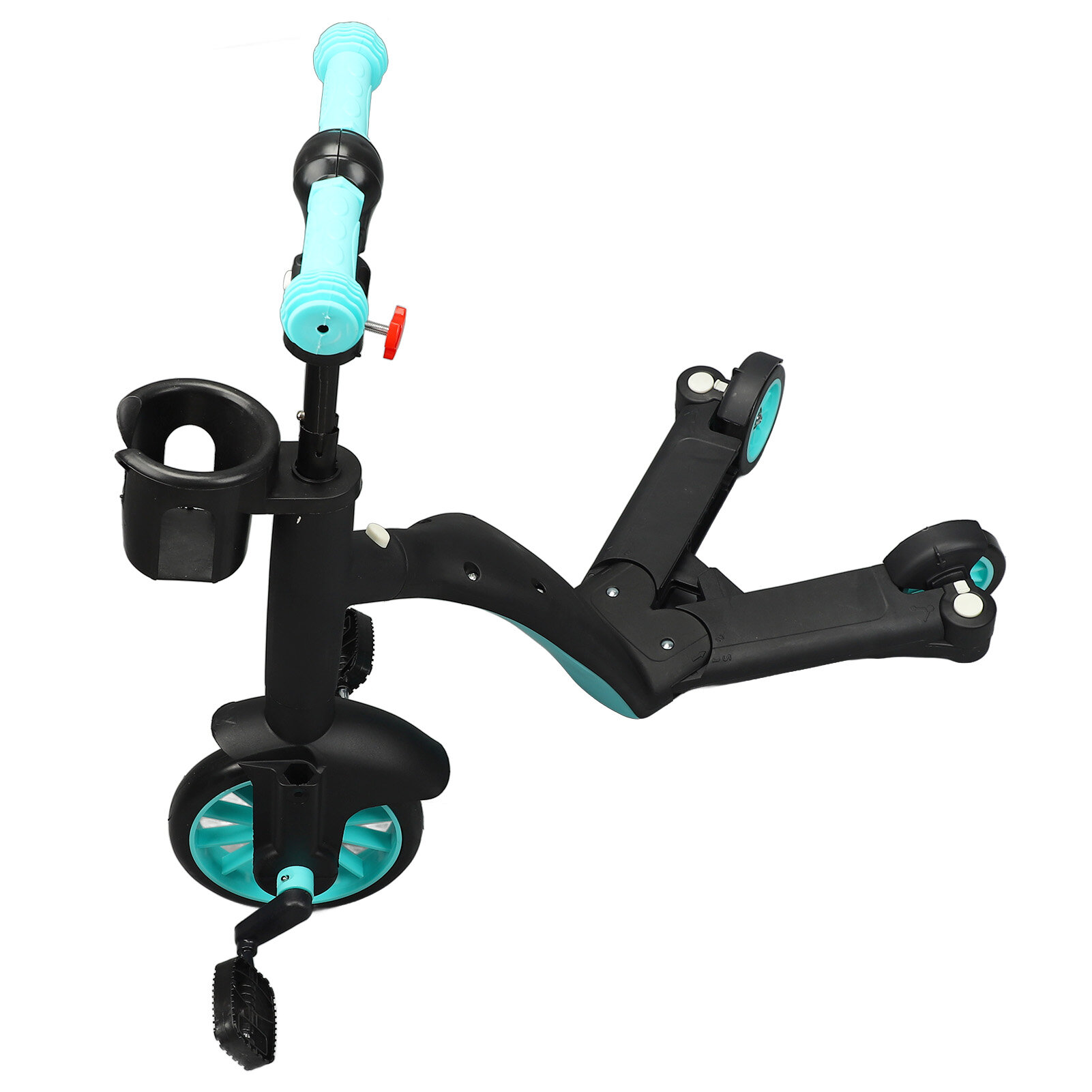 Детский трехколесный велосипед многофункциональный велосамокат детский трехколесный велосипед с ручкой для родителя для мальчиков и девочек синий