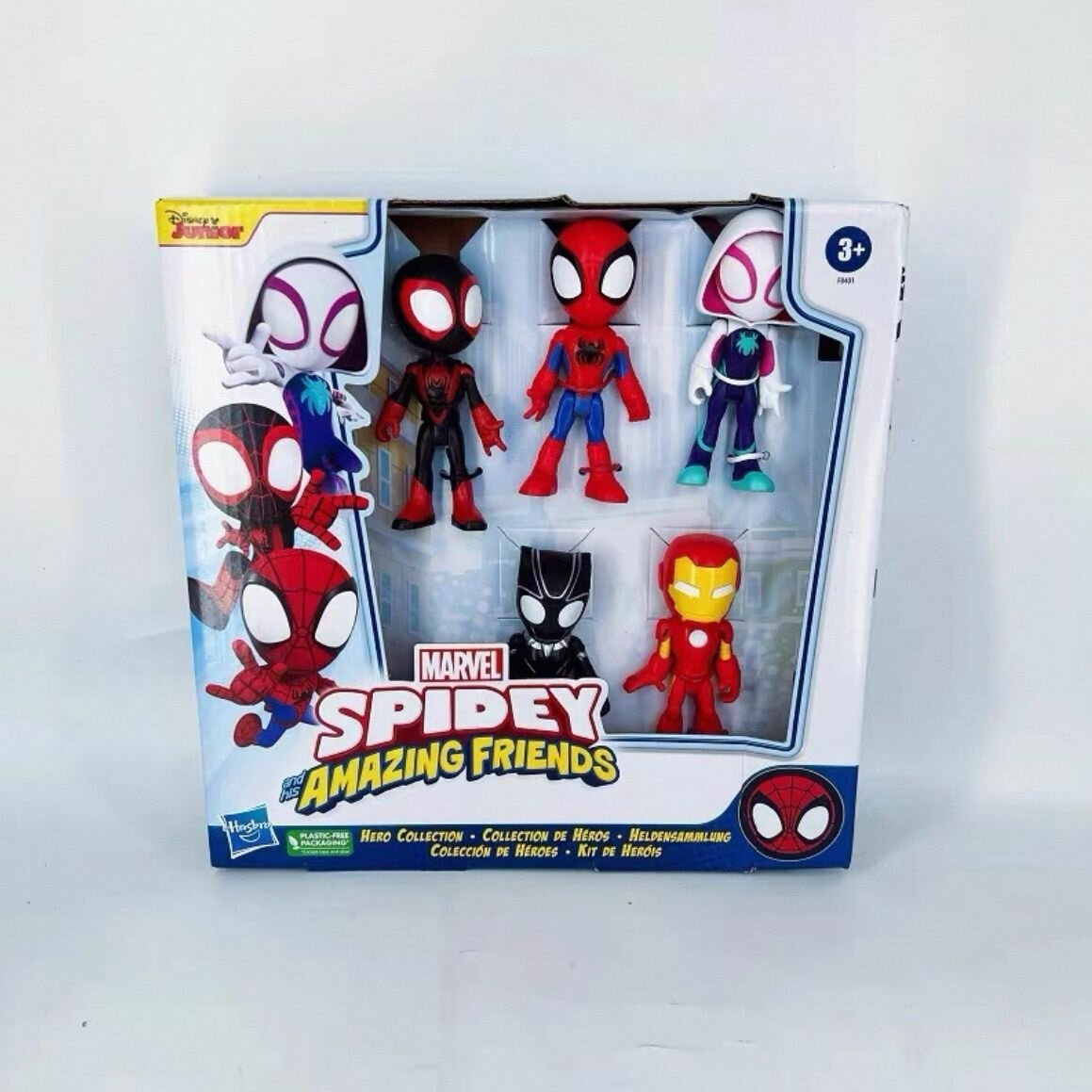 Hasbro Marvel Spidey and His Amazing Friends Toy Figure / Детский набор игрушек Человек-паук и его друзья, состоящий из 5 кукол, маску можно переворачивать вверх и вниз. Марвел