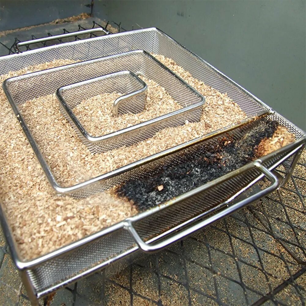 Лабиринтный дымогенератор для холодного копчения Квадрат/Нержавеющая сталь 304