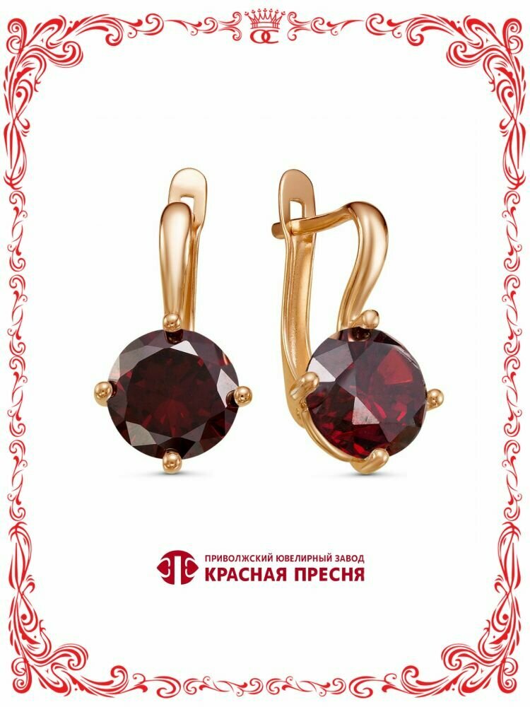 Серьги Красная Пресня, фианит