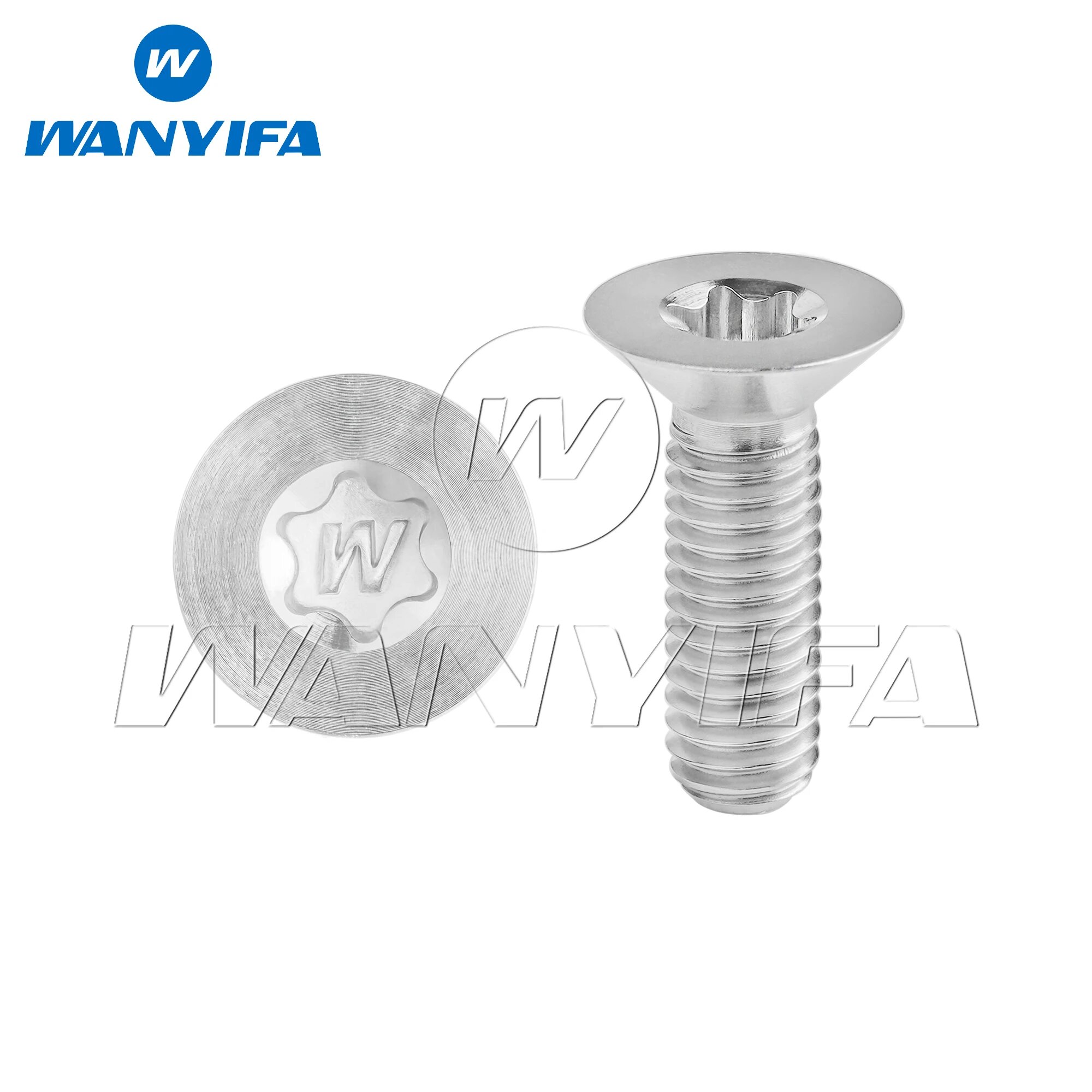 Титановые болты Wanyifa M4/M5 с потайной головкой Torx M4 T20, Titanium, 10mm