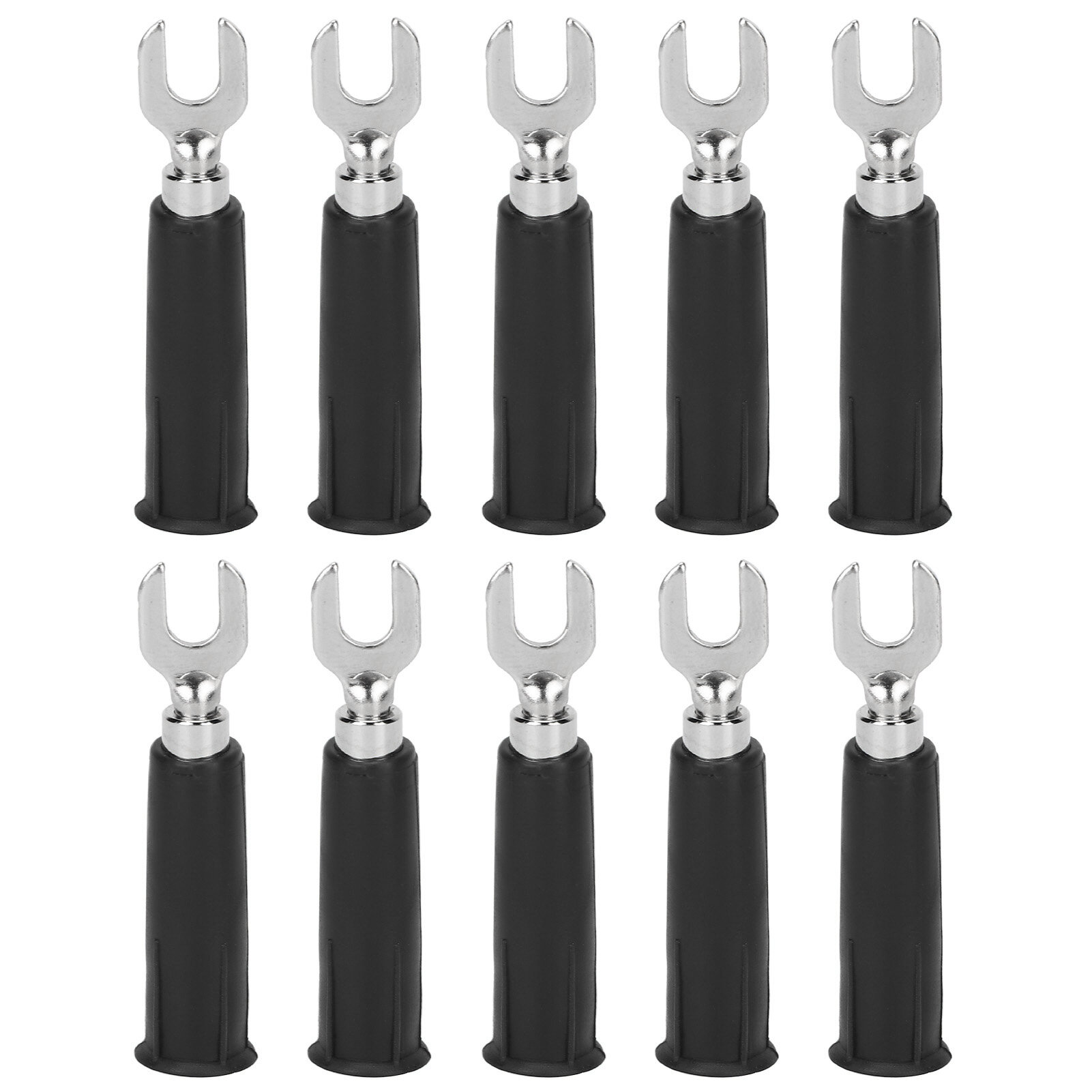 10pcs/Set Banana Adapter Adapter Изолированная вилка разъемы с помощью проволочной проволоки U -тип электрических обжима