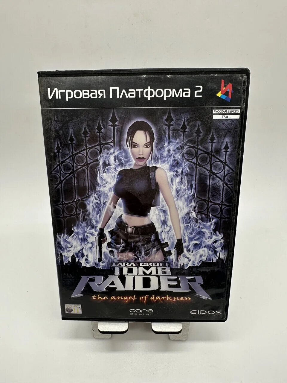 Диск с игрой Tomb Rider The Angel of Darkness на PlayStation 2 прошитую