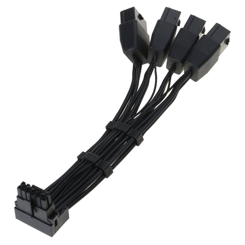 Адаптер питания 15CM PCI-e 16-pin 12VHPWR 4x8-pin 3x8Pin 2x8pin с угловым разъемом 90 градусов для GPU RTX4090