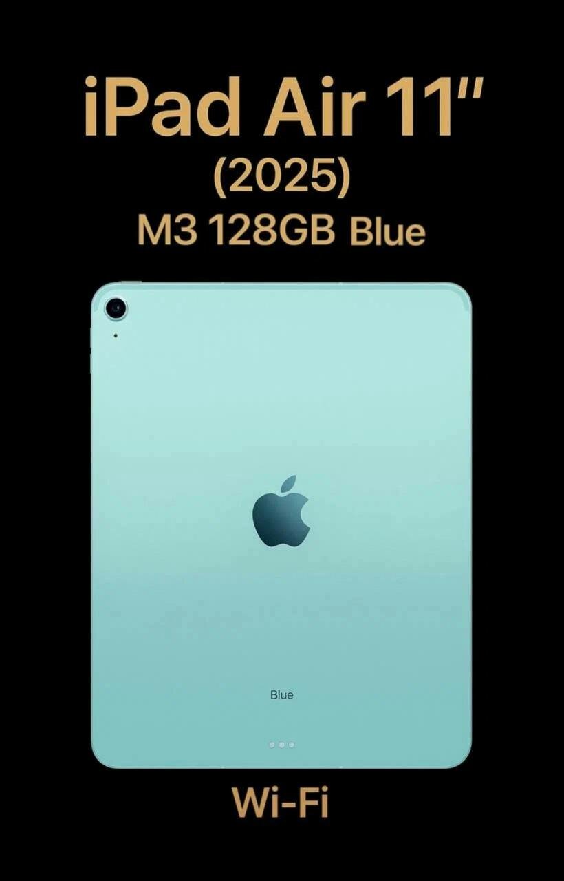 Планшет Apple iPad Air 11 M3 (2025) 128GB, Wi-Fi, 4K-видео, Blue
