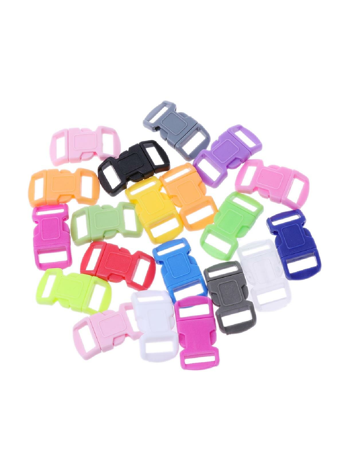 1 упаковка из 20 шт, изогнутая дугой предохранительная пряжка смешанного цвета 10 мм