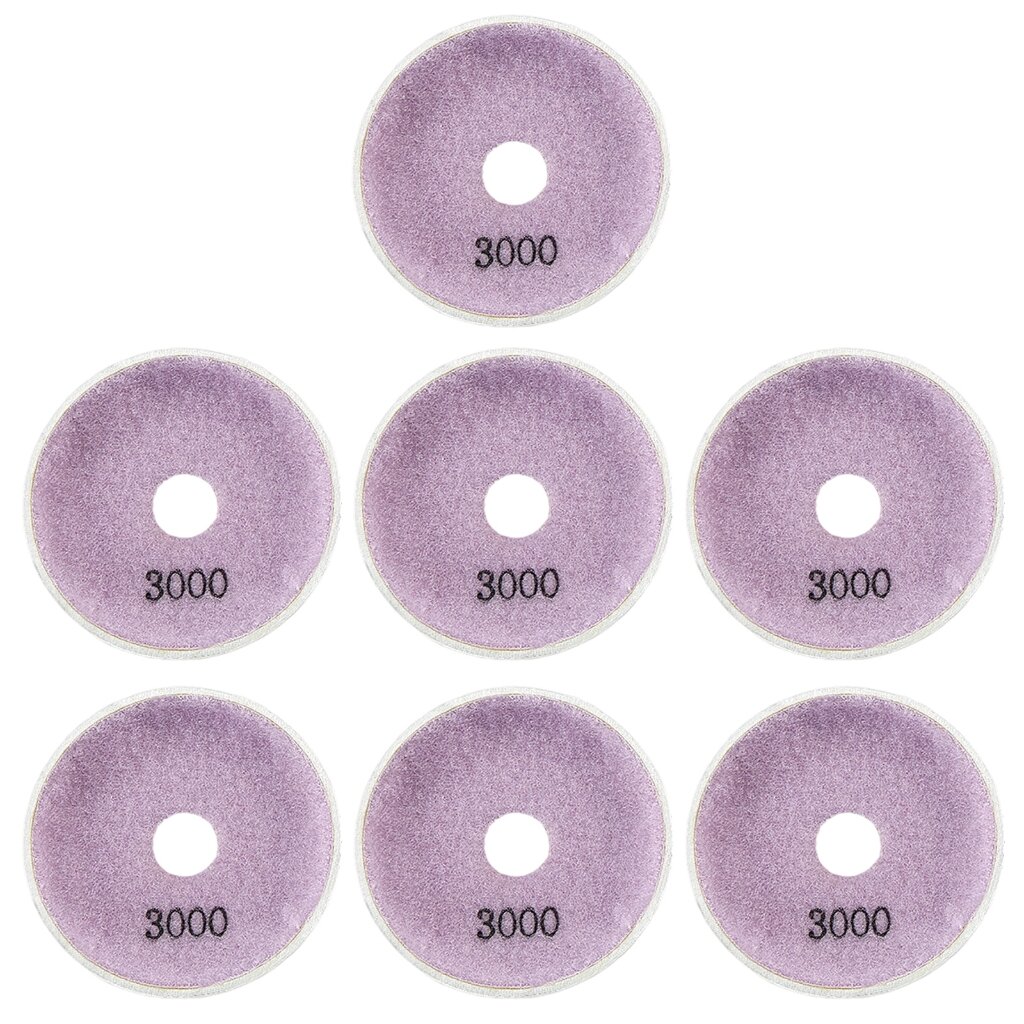 7 шт. 100 мм Металлические полировальные диски для камня, бетона и мрамора
