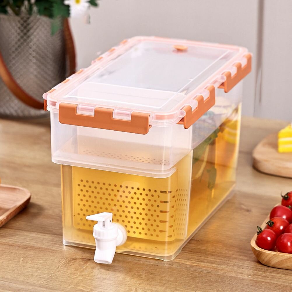 Диспенсер для напитков в холодильнике С краном, пищевой полипропиленовый материал, герметичный, без капель, легко моется