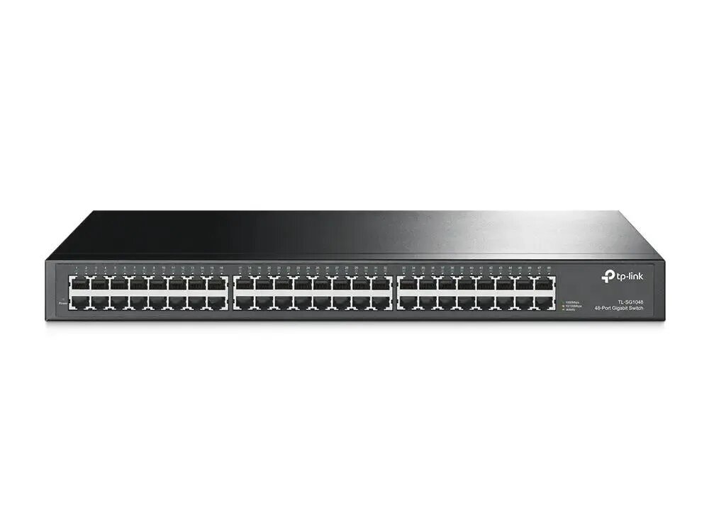 Коммутатор TP-Link TL-SG1048 Коммутатор с 48 - портовый гигабитный неуправляемый , черный