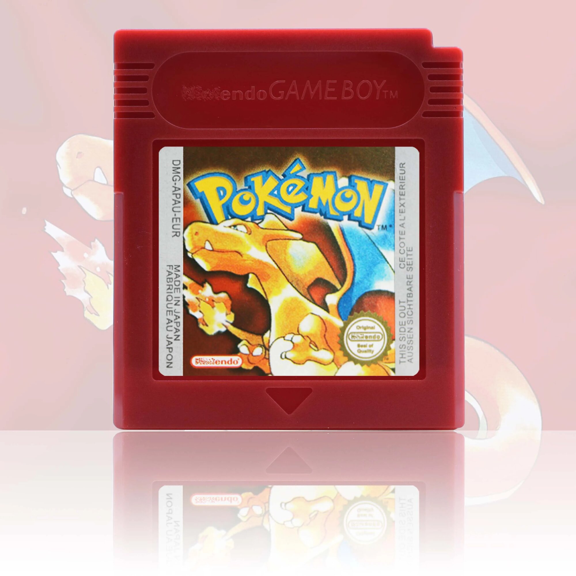 Европейская версия Pokemon синий/кристалл/зеленый/золотой/красный/серебристый/желтый игровой картридж GBC видеоигровая карта высокого качества с батареей, EUR-Red Version