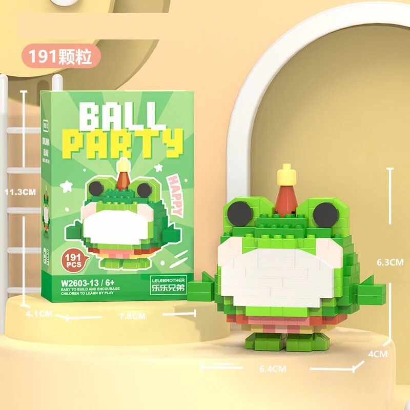 Конструктор пингвина, микрокирпичи, игрушки для детей от 7 до 10 лет, набор для строительства кошек и собак для девочек и взрослых, строительный блок с оленями, Зеленый, Унисекс