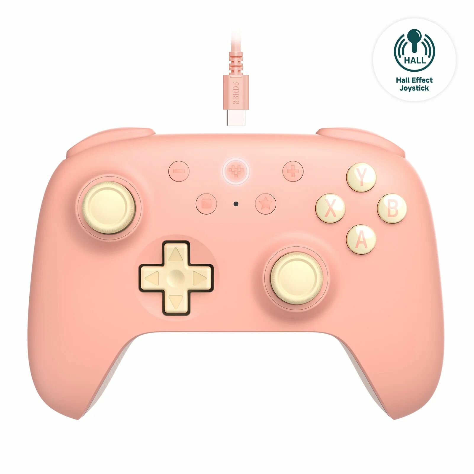 8BitDo Ultimate 2C Wired Игровой контроллер Геймпад с джойстиком с эффектом Холла для ПК Windows 10 11, Android и Raspberry Pi