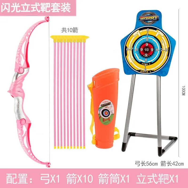 Лук со стрелами на присосках и колчаном Tripla (с подсветкой) / арбалет игрушка оружие для девочки / аналог игрушечный пистолет, автомат, ружье